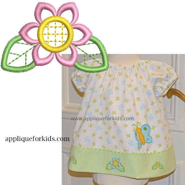 Embroidery Open Flower Design