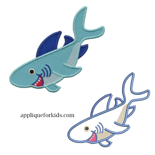 Shark Applique Design