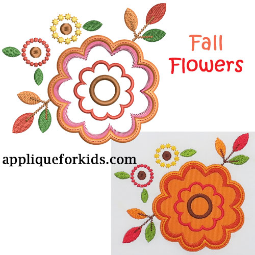 Fall Flower Applique Design